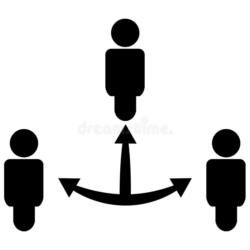 Third Party Icon on White Background. Communication Symbol. Group Logo ...