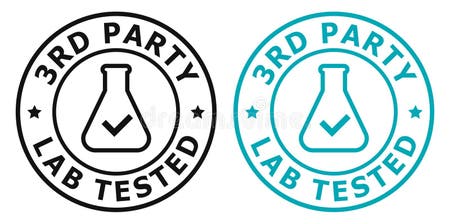 Third Party Lab Tested Vector Label Stock Vector - Illustration of ...