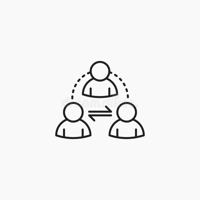 Third Partyline in Thin Line Black Color. Flat Simple Vector Symbols ...