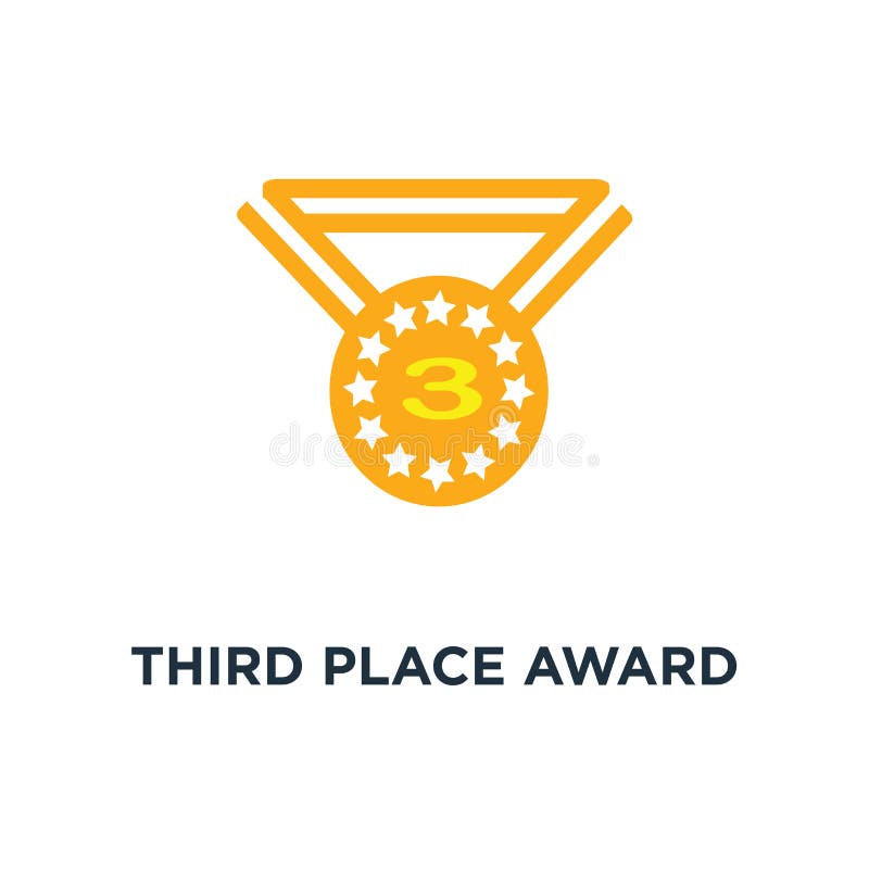 Third Place Award Icon. Prize for Winner Concept Symbol Design Stock ...
