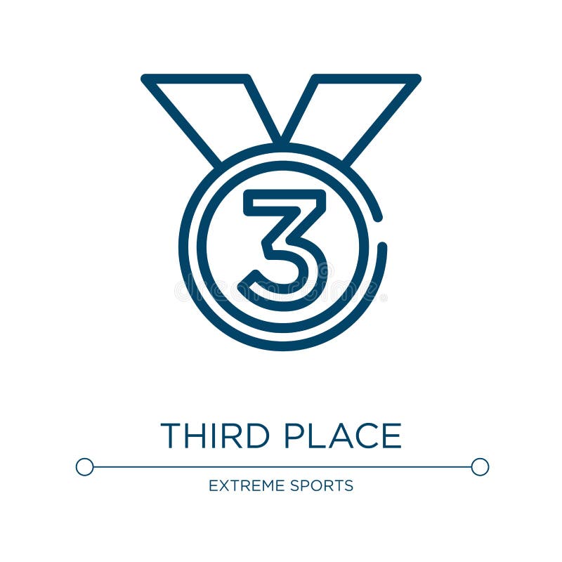Third Place Icon. Linear Vector Illustration from Sports Collection ...