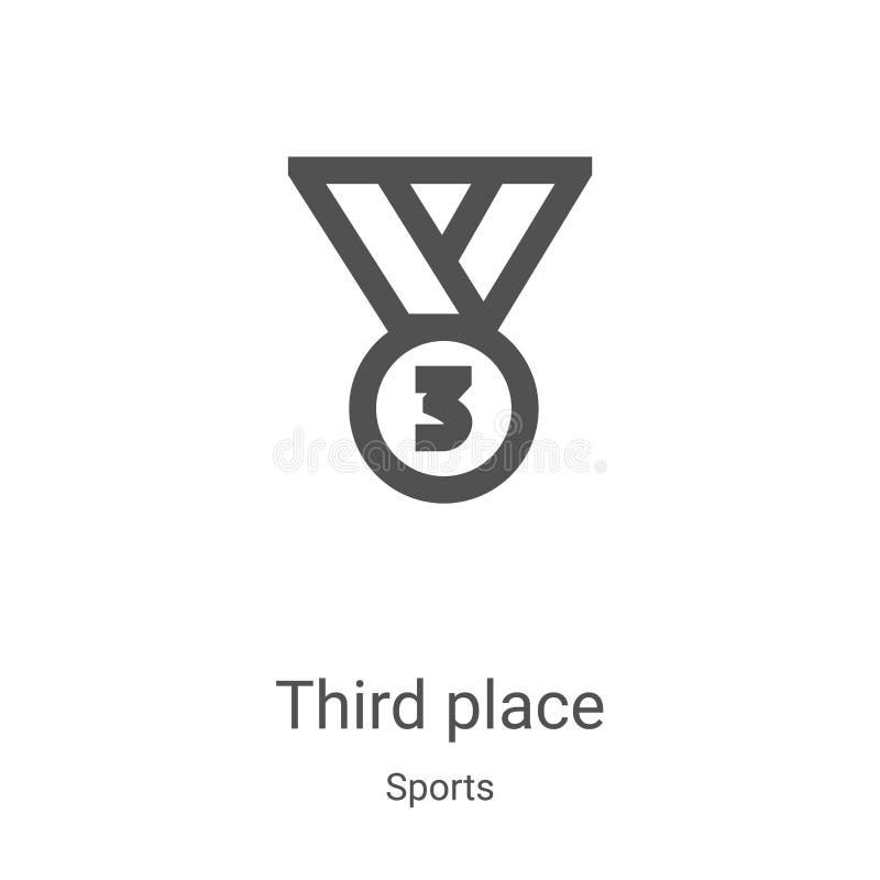 Third Place Icon Vector from Sports Collection. Thin Line Third Place ...