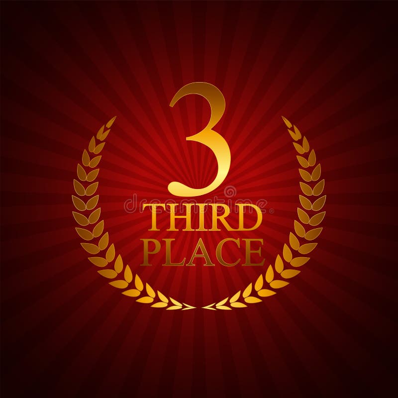 Third Place Laurel Design Label Vector Illustration Stock Vector ...