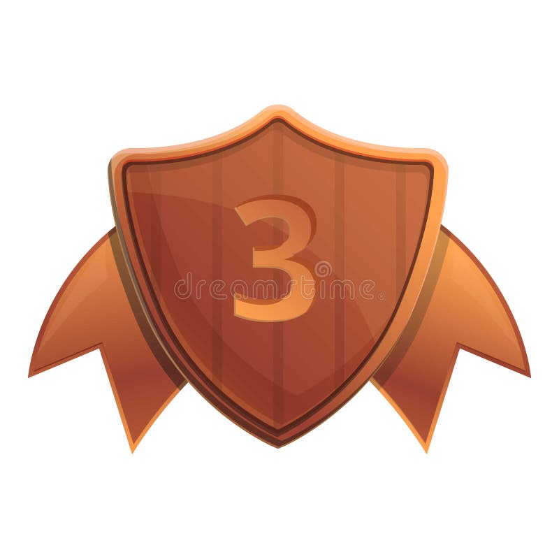 Third Place Laurel Icon, Cartoon Style Stock Vector - Illustration of ...