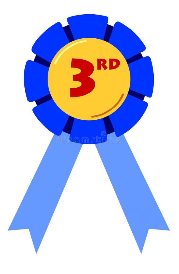 Third Placing Ribbon stock illustration. Illustration of cartoon - 187149