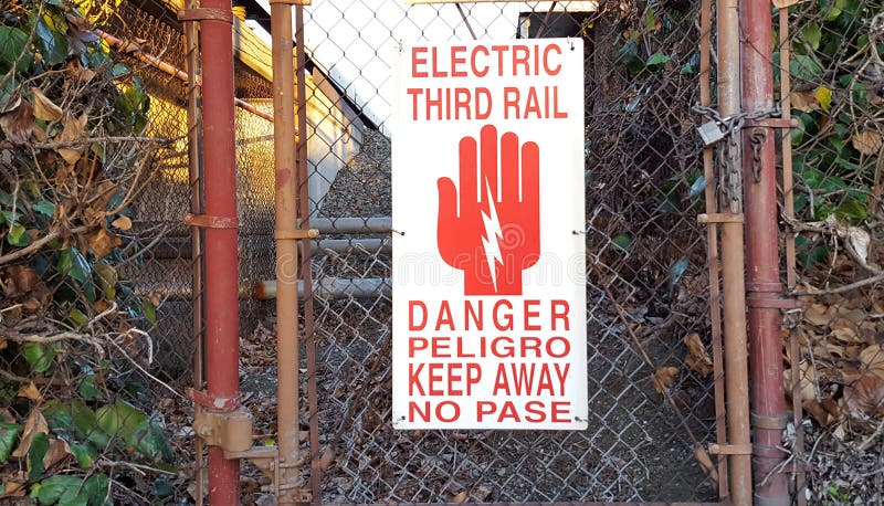 Danger on Rail Tracks, Keep Out Stock Image - Image of railroad ...