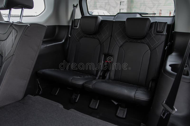 Third Row Seat of a Modern SUV Stock Image - Image of engine, bench ...