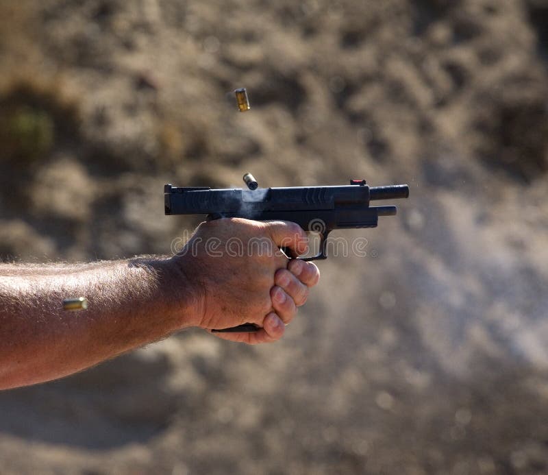 Third shot stock image. Image of shell, eject, firearm - 27995227