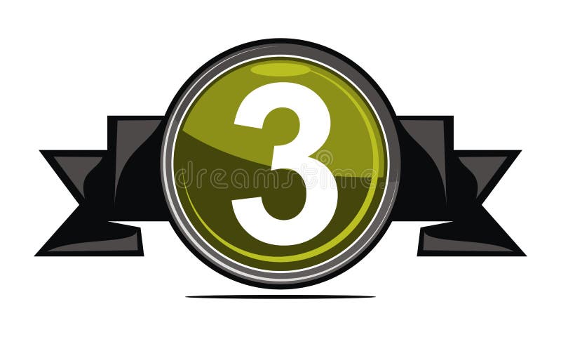 Third Winner Logo Design Template Stock Vector - Illustration of third ...