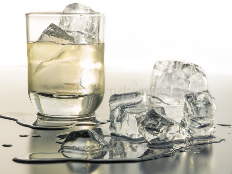 A Thirst Quenching Glass of Tequila on the Rocks Stock Image - Image of ...