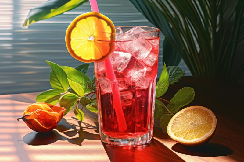 Thirst-quenching Refreshing Cool Drink. Generate Ai Stock Illustration ...