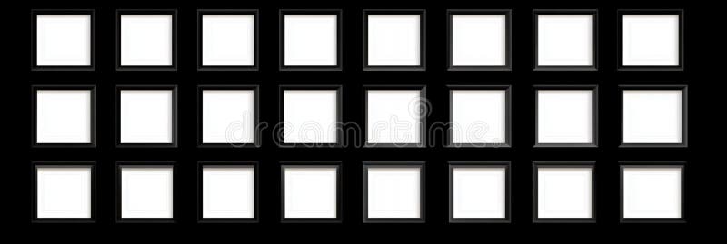 Thirty Black Frames White Background Modern Design Template Set Art ...