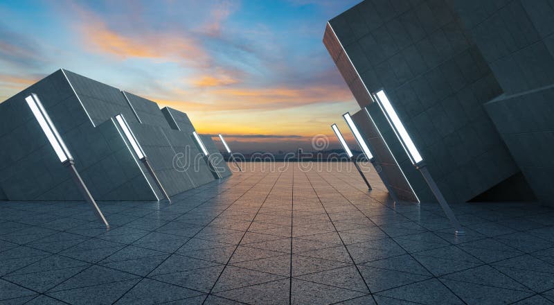 Thirty Degree Angle Tilted Contemporary Building Stock Illustration ...