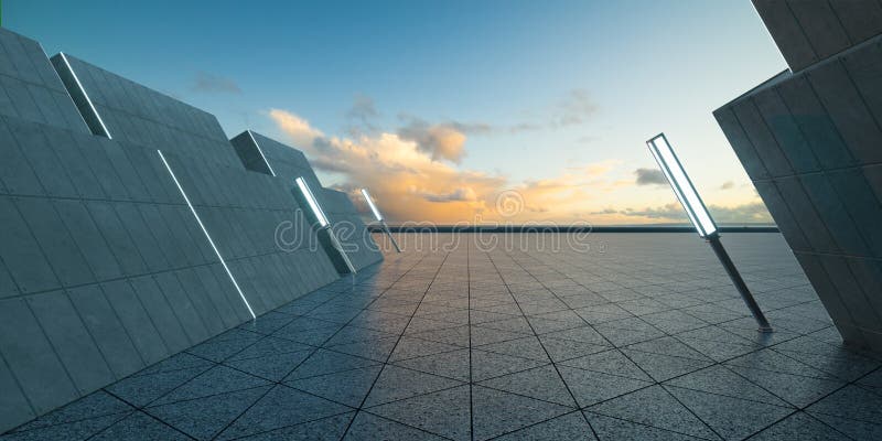 Thirty Degree Angle Tilted Contemporary Building Stock Illustration ...