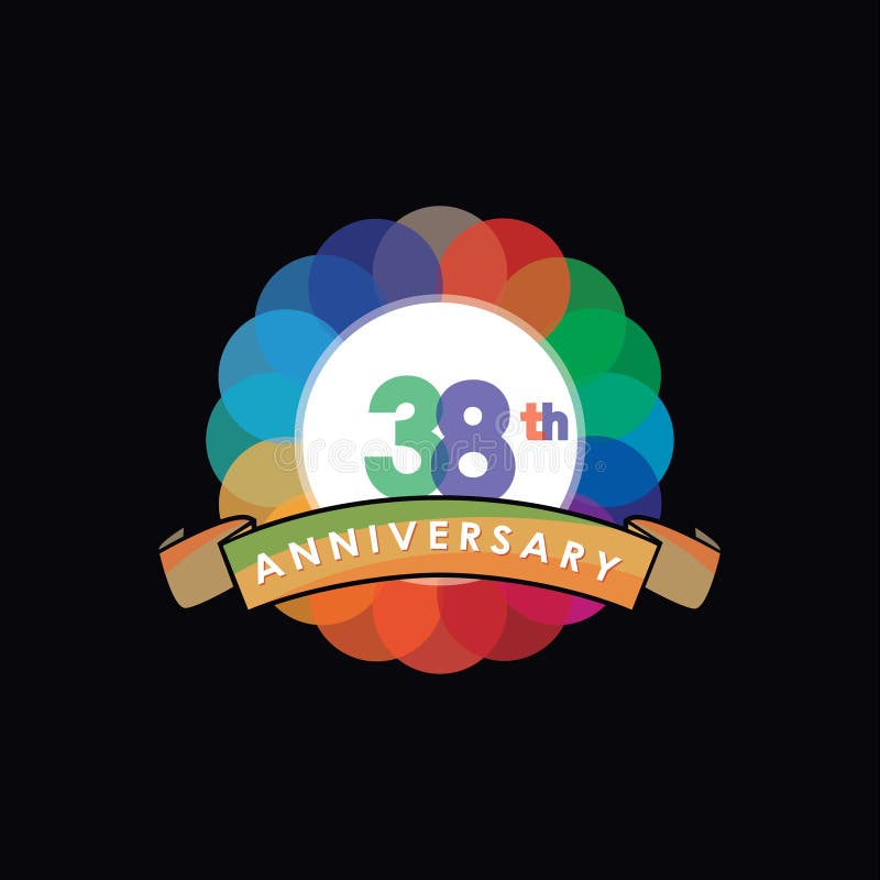 Thirty-eight Anniversary Logo Vector Stock Vector - Illustration of ...
