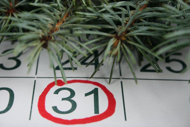 The Thirty First of a Calendar Stock Photo - Image of celebration ...