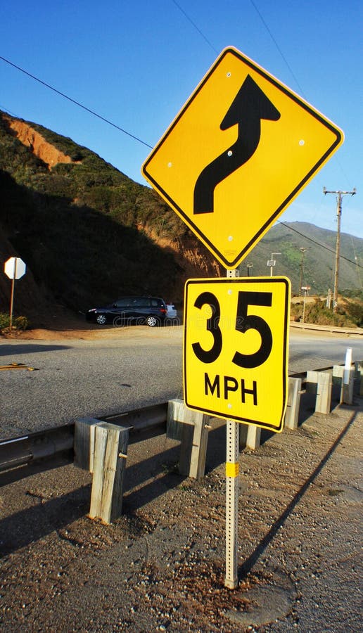 Thirty Five Mile an Hour Sign Stock Photo - Image of mile, thirty: 42871748