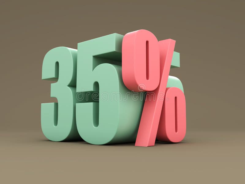 Thirty Five Percent - Discount Stock Illustration - Illustration of ...