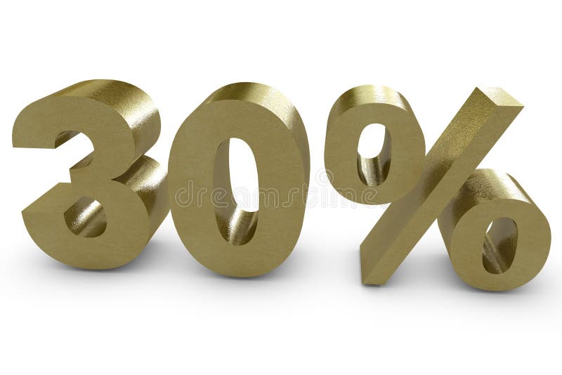 Thirty percent stock illustration. Illustration of finance - 11649699