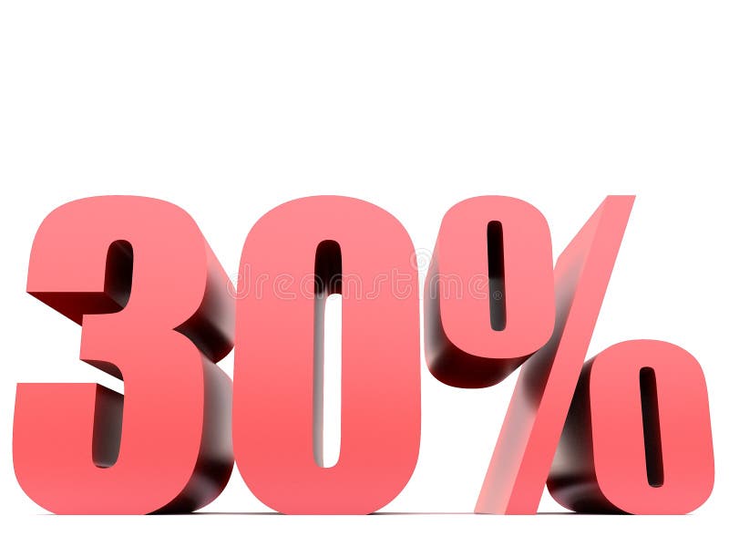 Thirty percent 30 symbol stock illustration. Illustration of isolated ...
