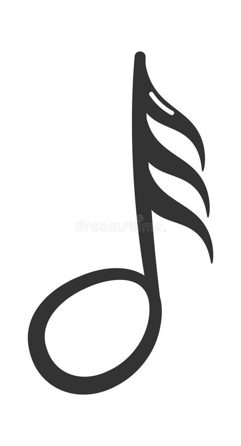 Thirty-Second Music Note stock vector. Illustration of melody - 275426626
