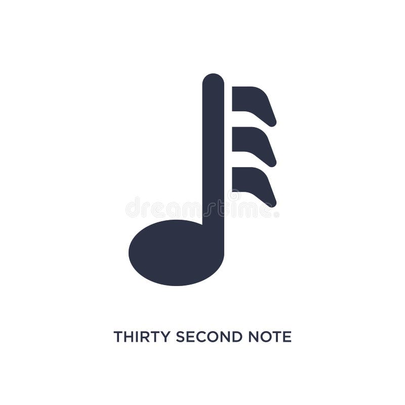 Thirty Second Note Rest Vector Icon Isolated On Transparent Back Stock ...