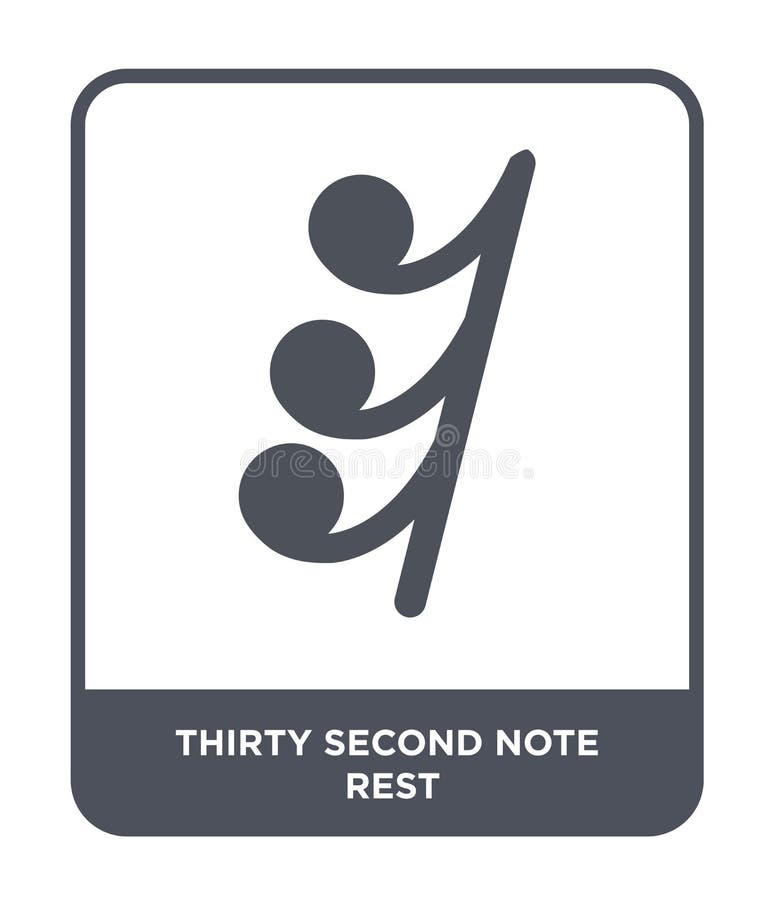 Thirty Second Note Rest Icon in Trendy Design Style. Thirty Second Note ...
