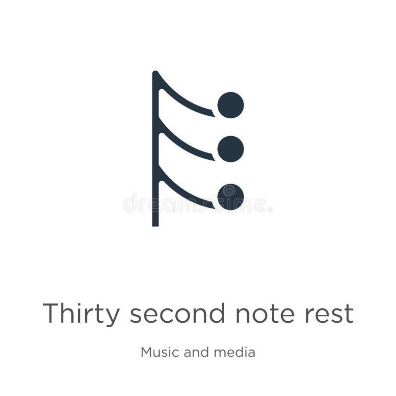 Thirty Second Note Rest Icon Vector. Trendy Flat Thirty Second Note ...