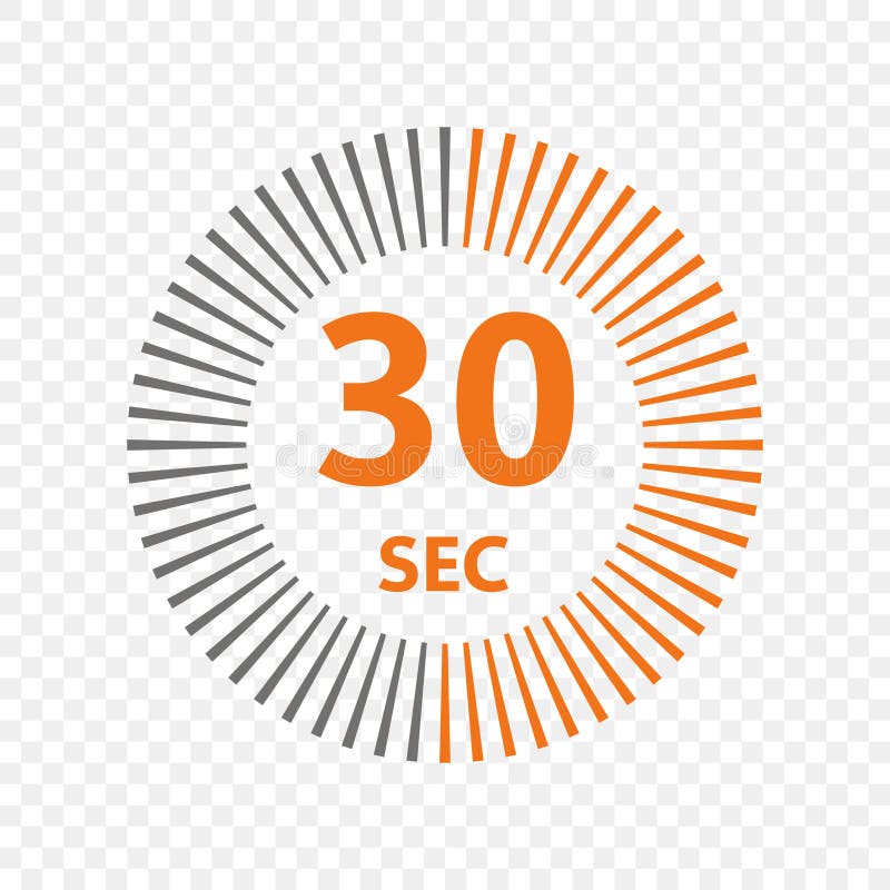Thirty second timer clock. stock illustration. Illustration of text ...