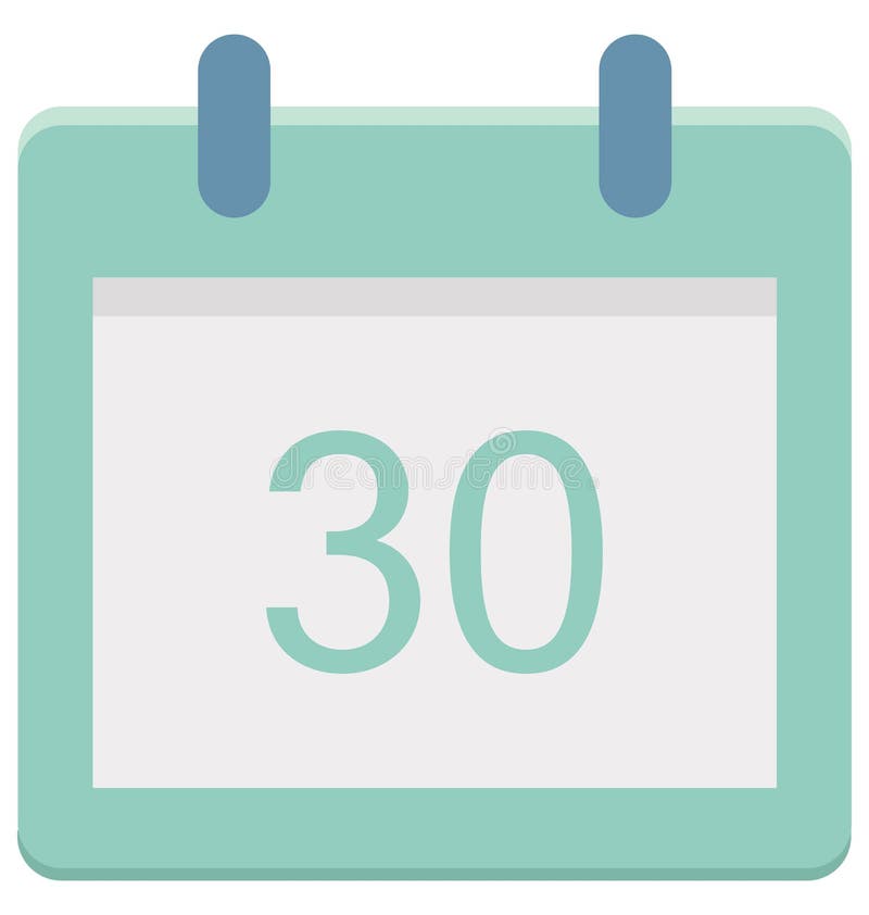 Thirty, 30th Special Event Day Vector Icon that Can Be Easily Modified ...