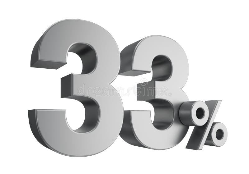 Red Thirty Three Percent Off. Discount 33 . Stock Illustration ...