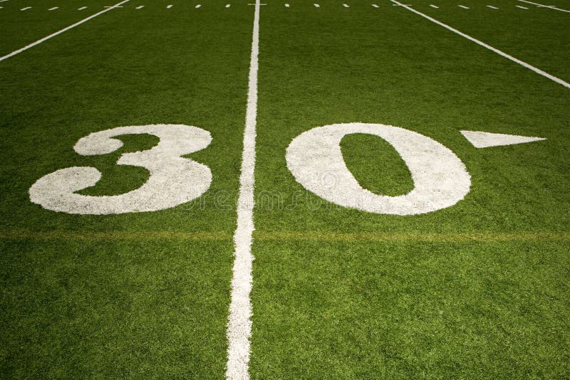 Thirty Yard Line Marker Ready for Rehearsal at Band Camp Stock Photo ...