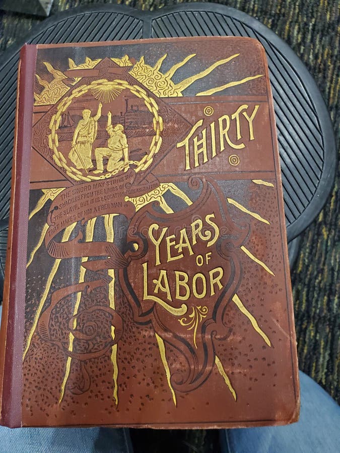Thirty years of labor book editorial stock photo. Image of font - 209641528