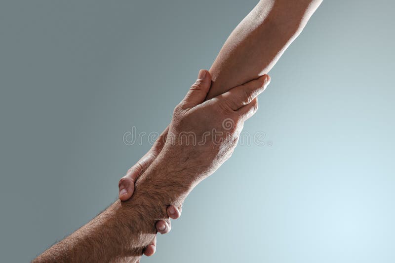 Tho Hands Holding, Help, Assist, Support and Trust Concept. Stock Photo ...
