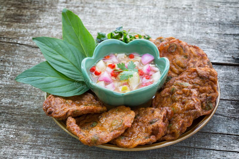 Thod mun pla, Thailand stock image. Image of leaves, cook - 49679709