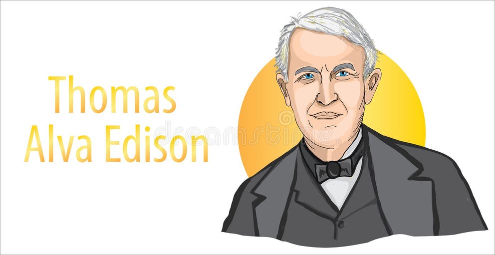 Vector Illustration Thomas Alva Edison Stock Illustrations – 26 Vector Illustration Thomas Alva ...