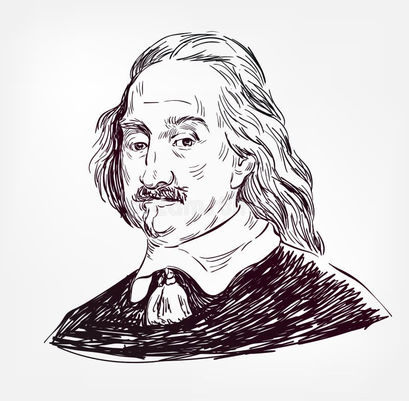 Thomas Hobbes Vector Portrait Isolated Sketch Editorial Photography ...