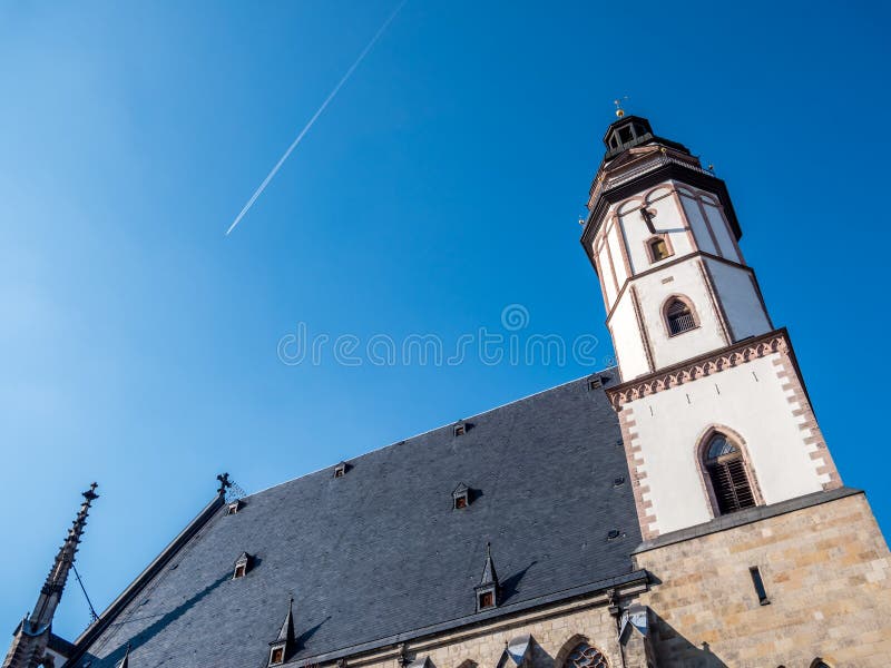 Thomaskirche in Leipzig East Germany Stock Image - Image of east, bach ...
