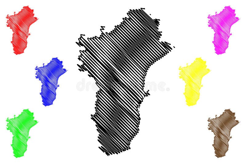 Thoothukudi District Tamil Nadu State, Republic of India Map Vector ...