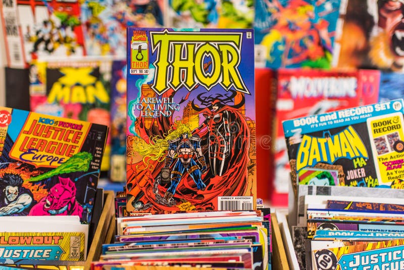 A Thor Comic Book for Sale in a Store Editorial Image - Image of ...