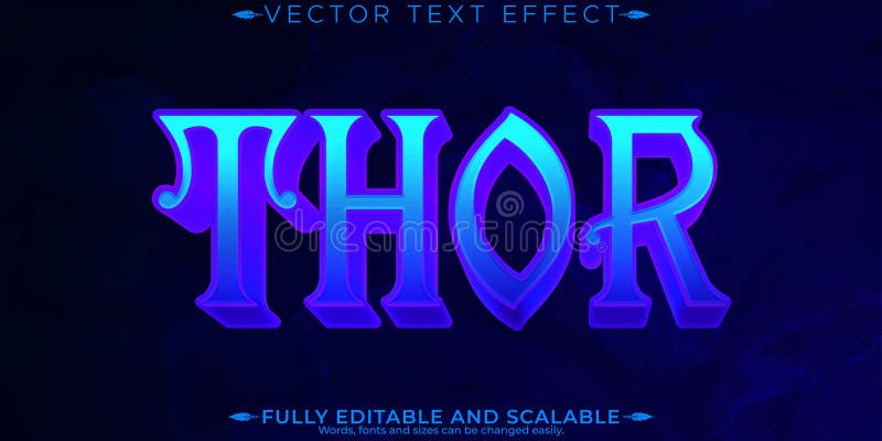 Thor Editable Text Efeito Editável Viking E Nortear Estilo De Texto ...