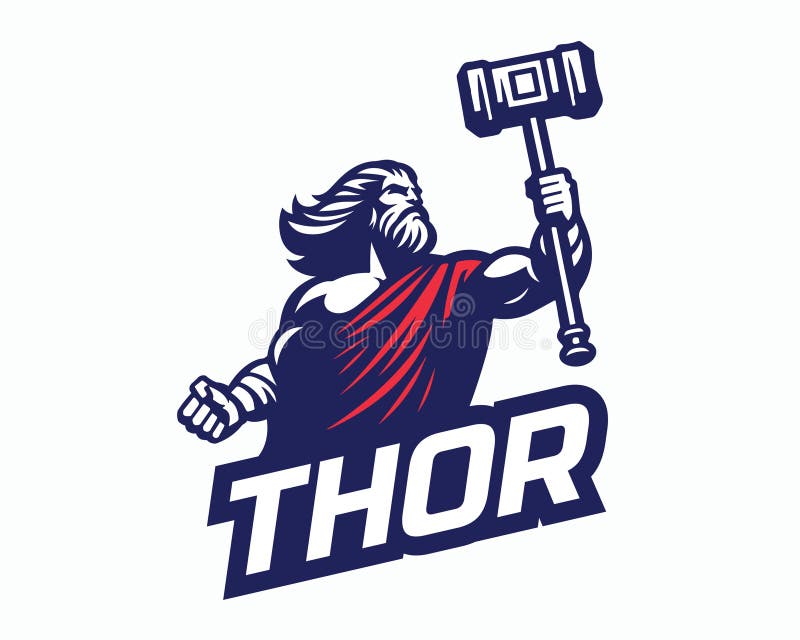 Thor God of Thunder Logo stock vector. Illustration of mythology ...