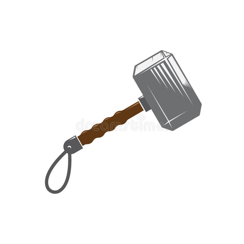 Thor Hammer Icon Vector Illustration Concept Design Stock Vector ... Thor Hammer Icon Vector Illustration Concept Design Stock Vector ...
