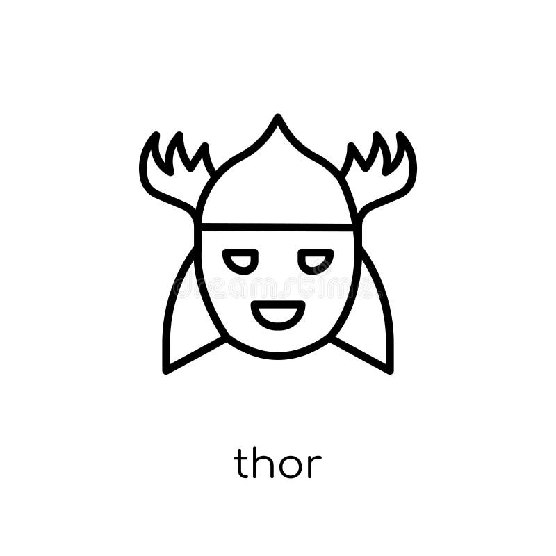 Trendy Modern Flat Linear Vector Thor Icon Stock Illustrations – 1 ...