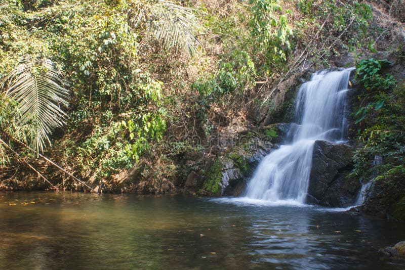 Thor Thip Waterfall in Thai National Park Stock Image - Image of park ...