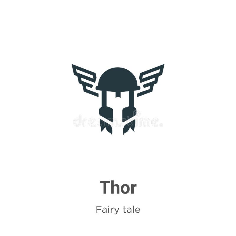 Thor Vector Icon on White Background. Flat Vector Thor Icon Symbol Sign ...