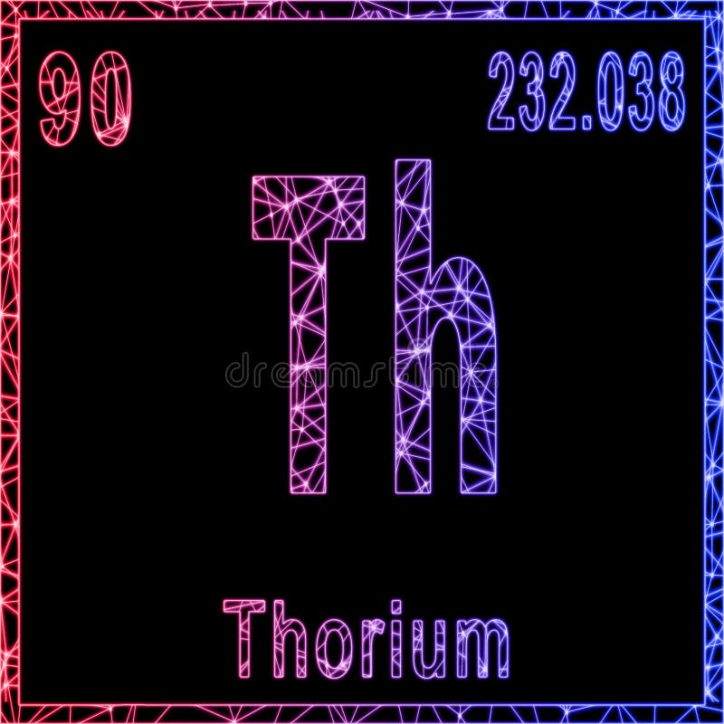 Thorium chemical element stock vector. Illustration of atomic - 83099262