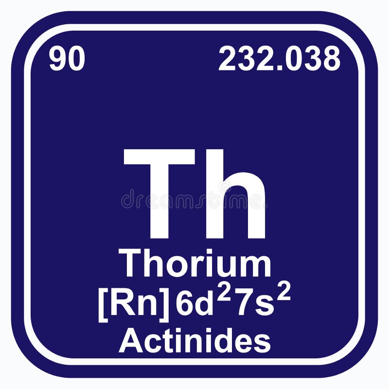 Thorium Periodic Table of the Elements Vector Illustration Eps 10 Stock ...