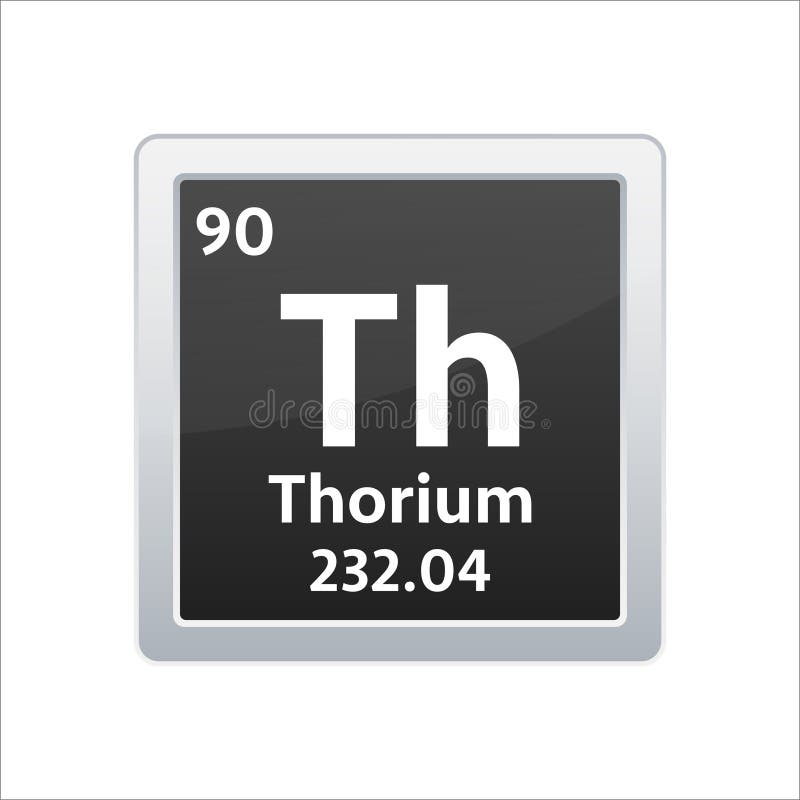 Thorium Symbol. Chemical Element of the Periodic Table Stock Vector ...