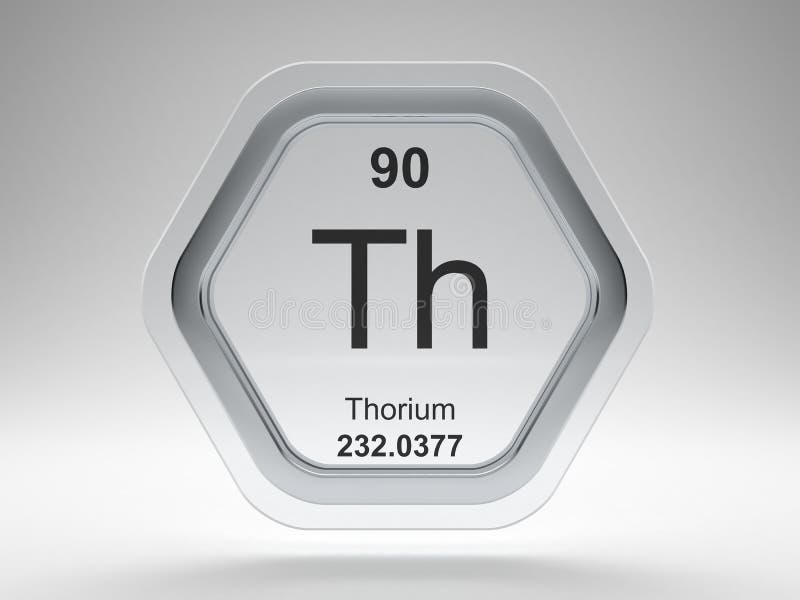 Thorium Symbol in Square Shape with Metallic Edge in Front of a ...